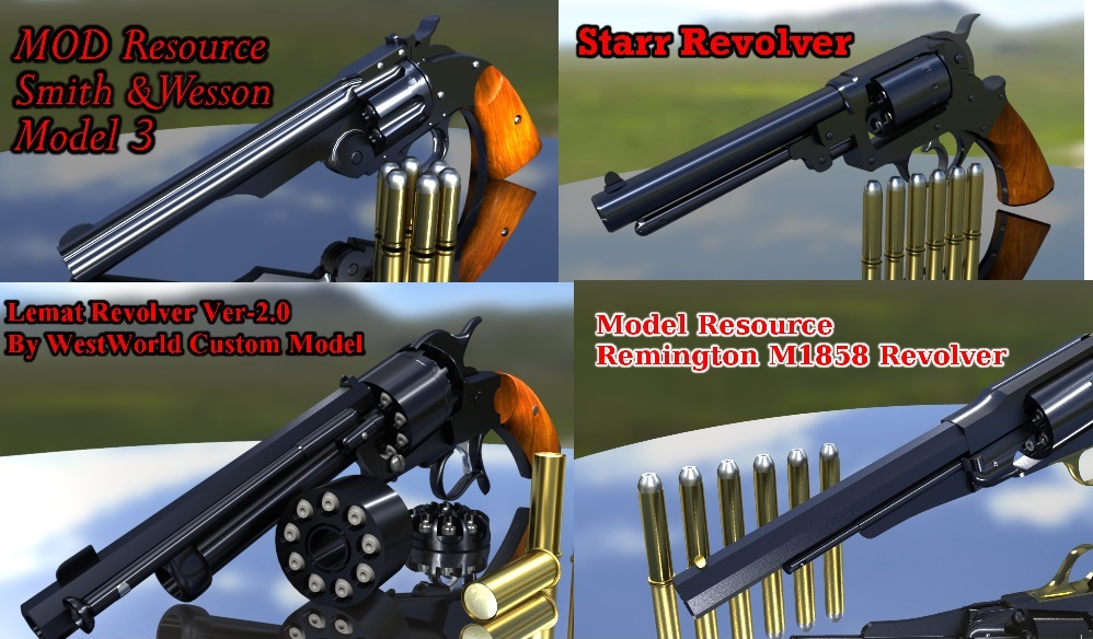 MOD Resource Revolver Pack - Red Dead Redemption 2 Mods