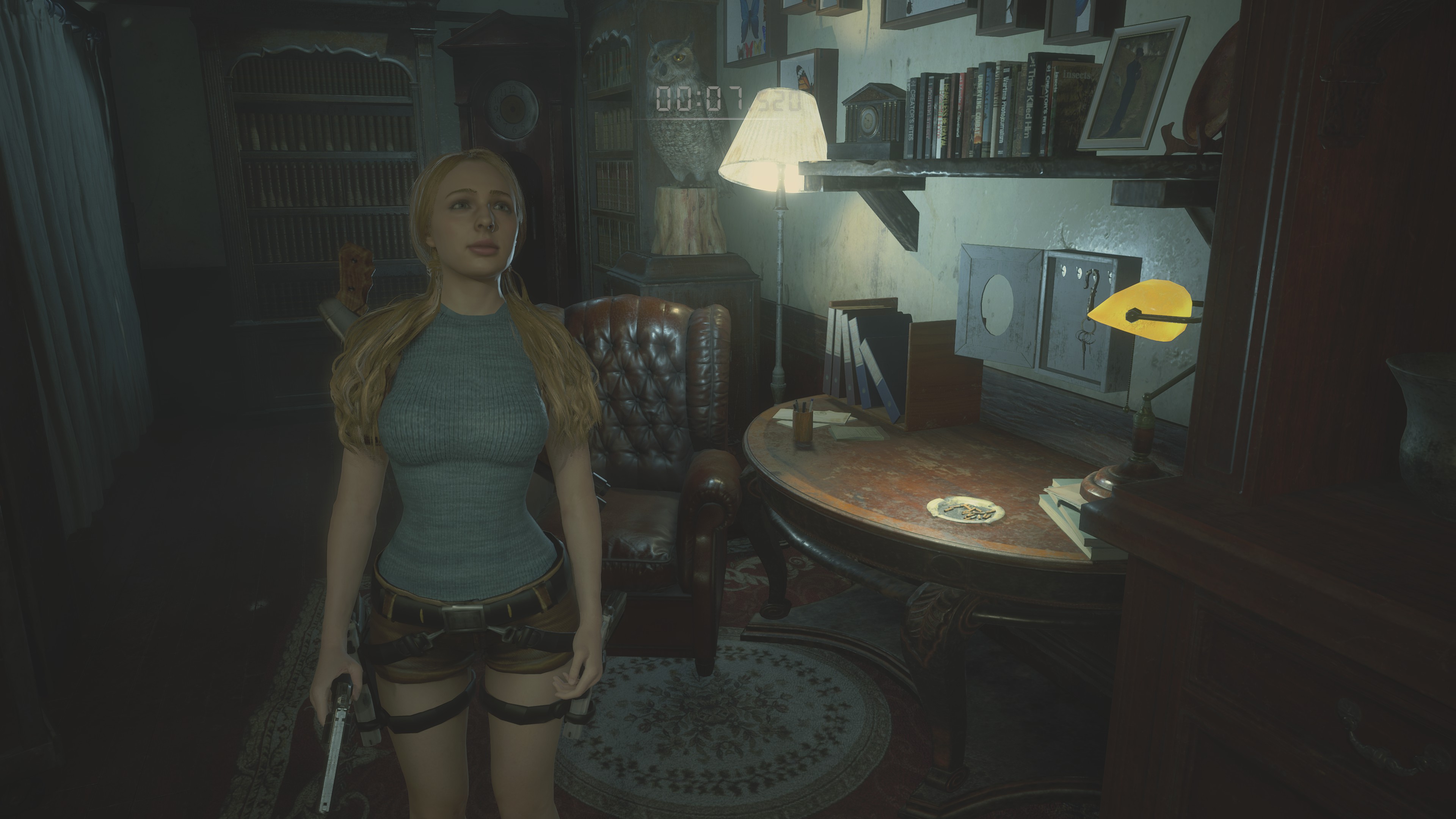 Katherine Warren (Katherine Warren) wear-Laura Croft costume - Resident Evil 2 Remake Mods
