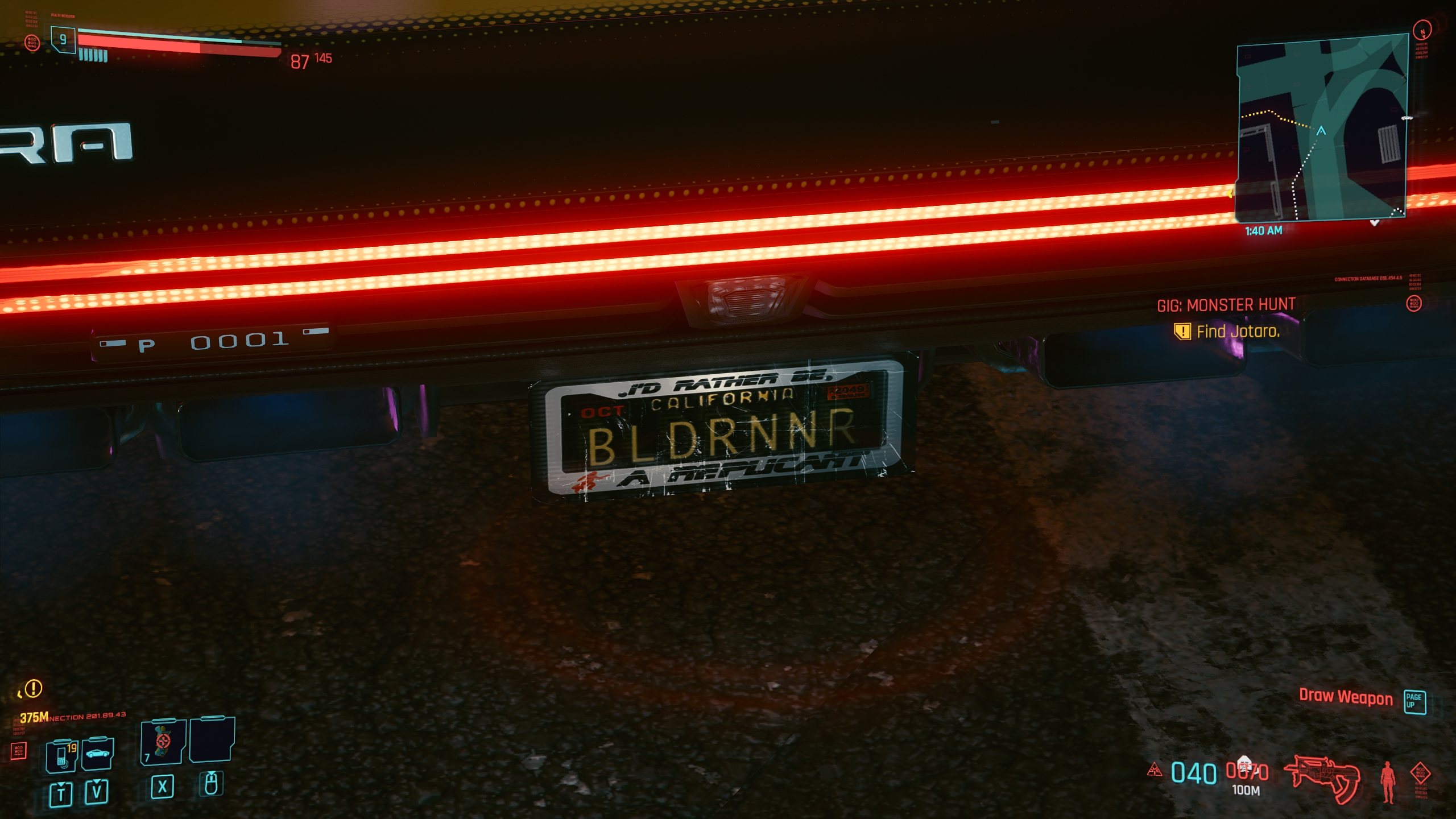 "Blade Runner 2077" custom license plate - Cyberpunk 2077 Mods