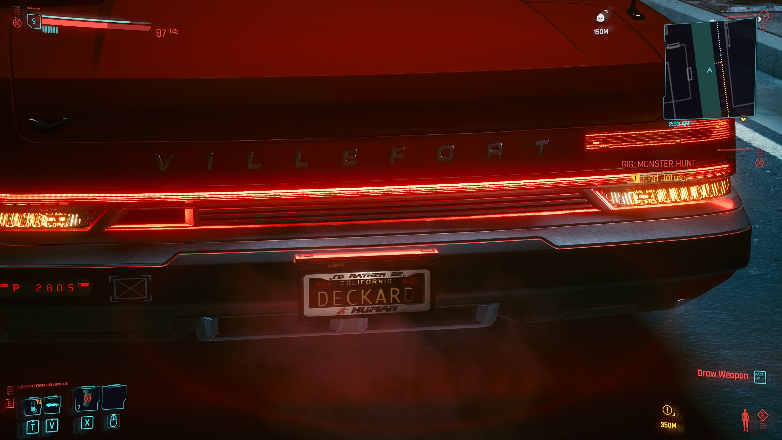 "Blade Runner 2077" custom license plate - Cyberpunk 2077 Mods