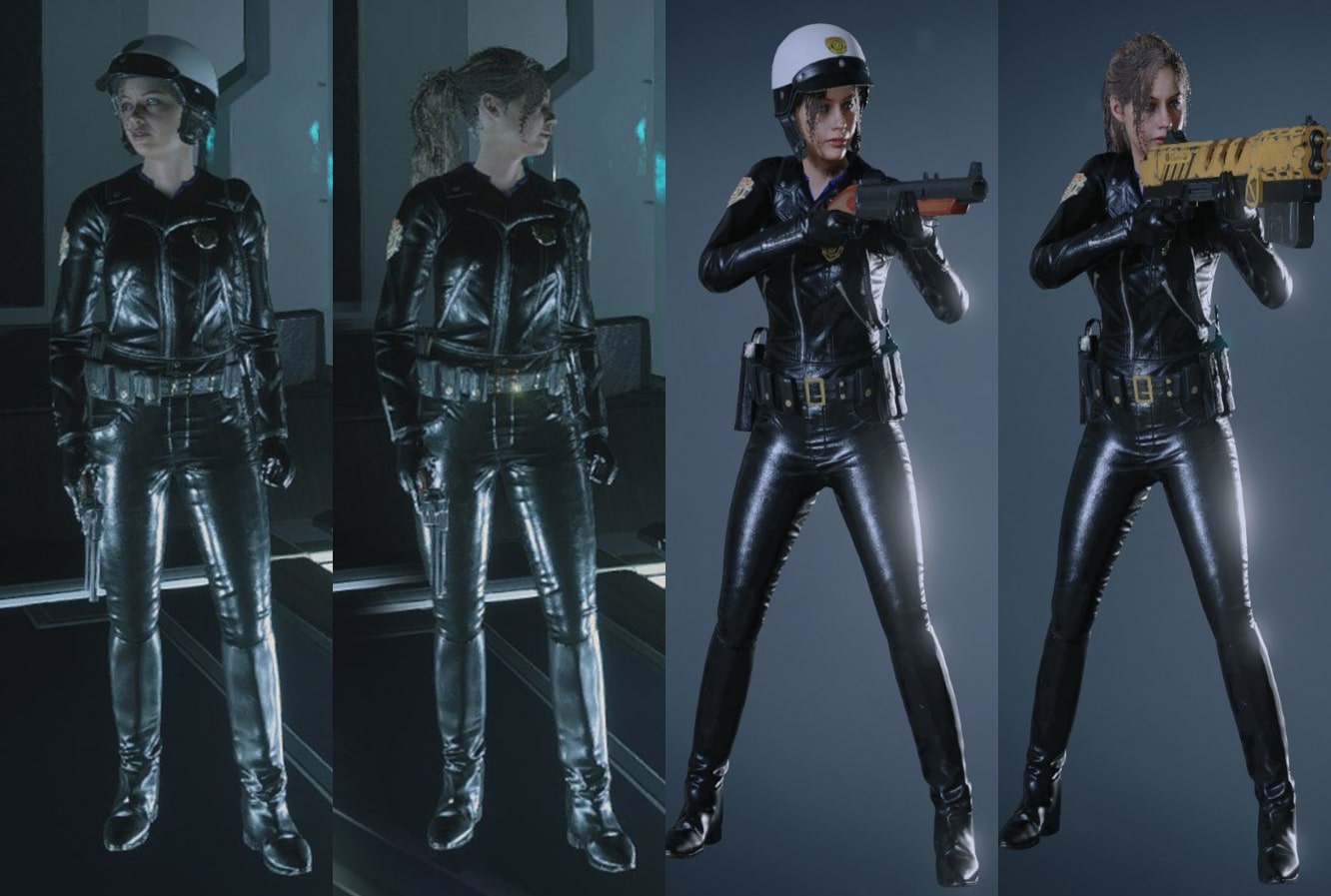 Claire (RPD) - Retro Motorcycle Cop - Resident Evil 2 Remake Mods