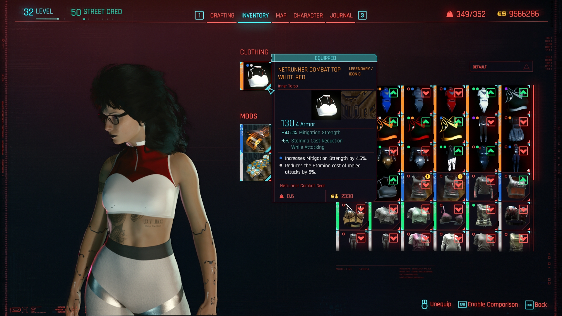 Netrunner Combat Top - Archive XL - Cyberpunk 2077 Mods