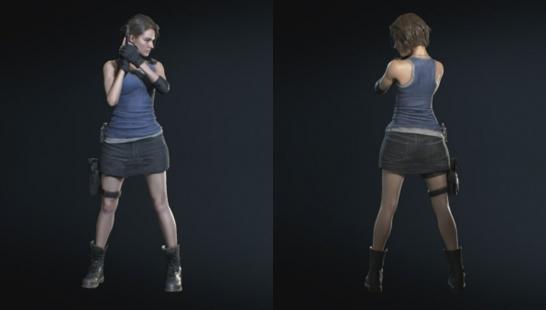 Jill Denim Skirt (RT Compatible) - Resident Evil 3 Remake Mods