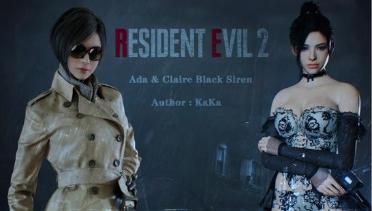 Ada & Claire Black Siren Sexy Wedding Dress - Resident Evil 2 Remake Mods