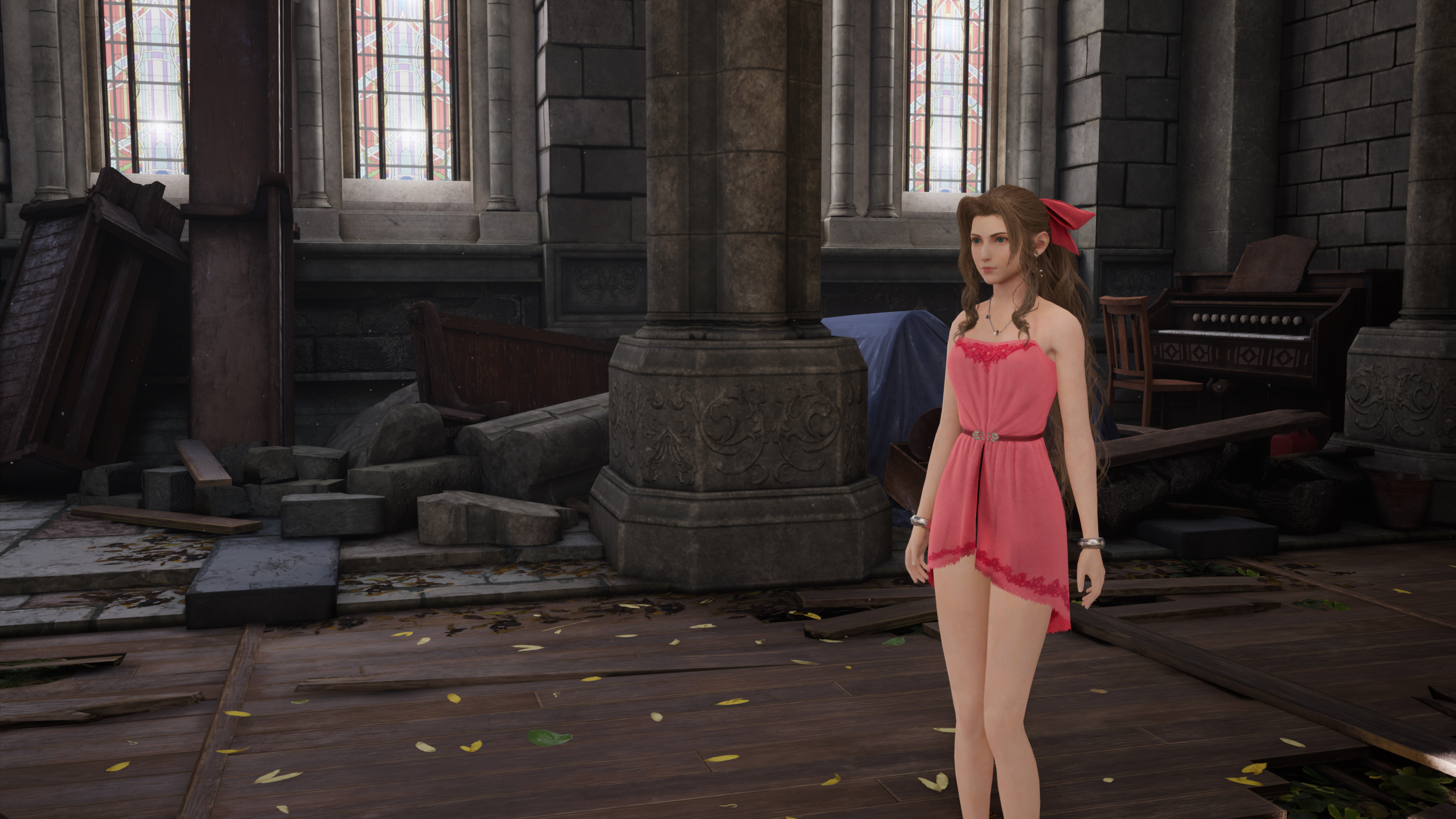 Shorter Ordinary Dress for Aerith - Final Fantasy VII Remake Mods