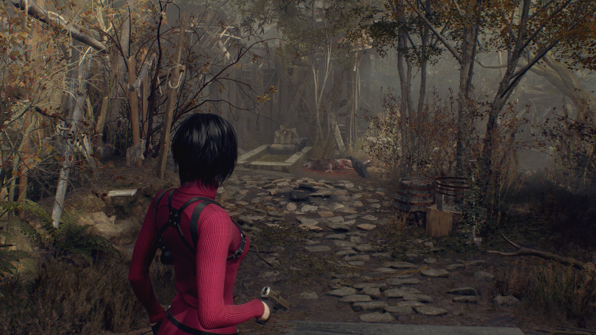 Ada replaces Leon Default Costume - Resident Evil 4 Remake Mods