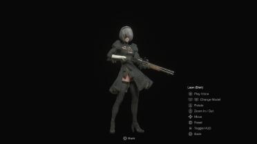 2B Replaces Leon (with No Skirt Version) - Resident Evil 4 Remake Mods