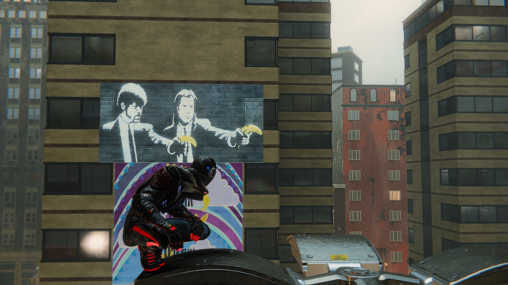 Pulp Fiction Mural Replace Pack - Marvel’s Spider-Man Remastered Mods