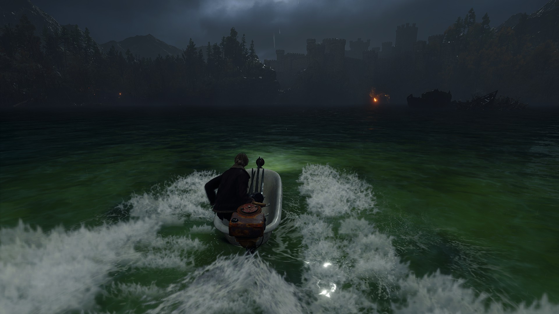 Bathtub Boat With Swords - Resident Evil 4 Remake Mods