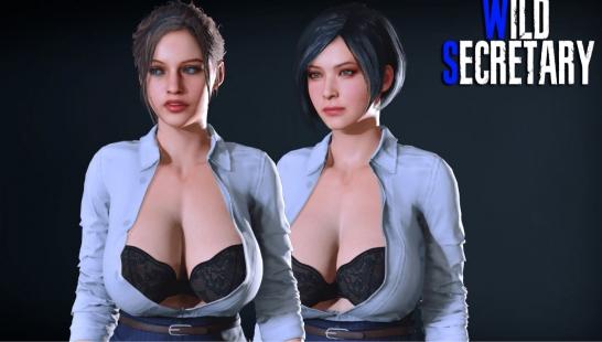 Claire & Ada Wild Secretary - No Glasses (Patch) - Resident Evil 2 Remake Mods