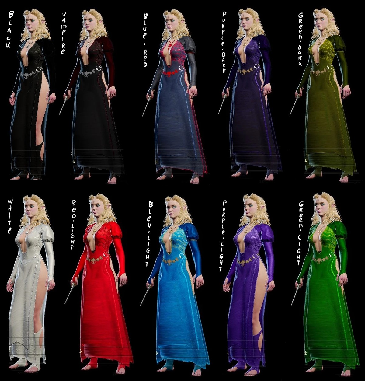 Mizora's Dress Retex - Baldur's Gate 3 Mods
