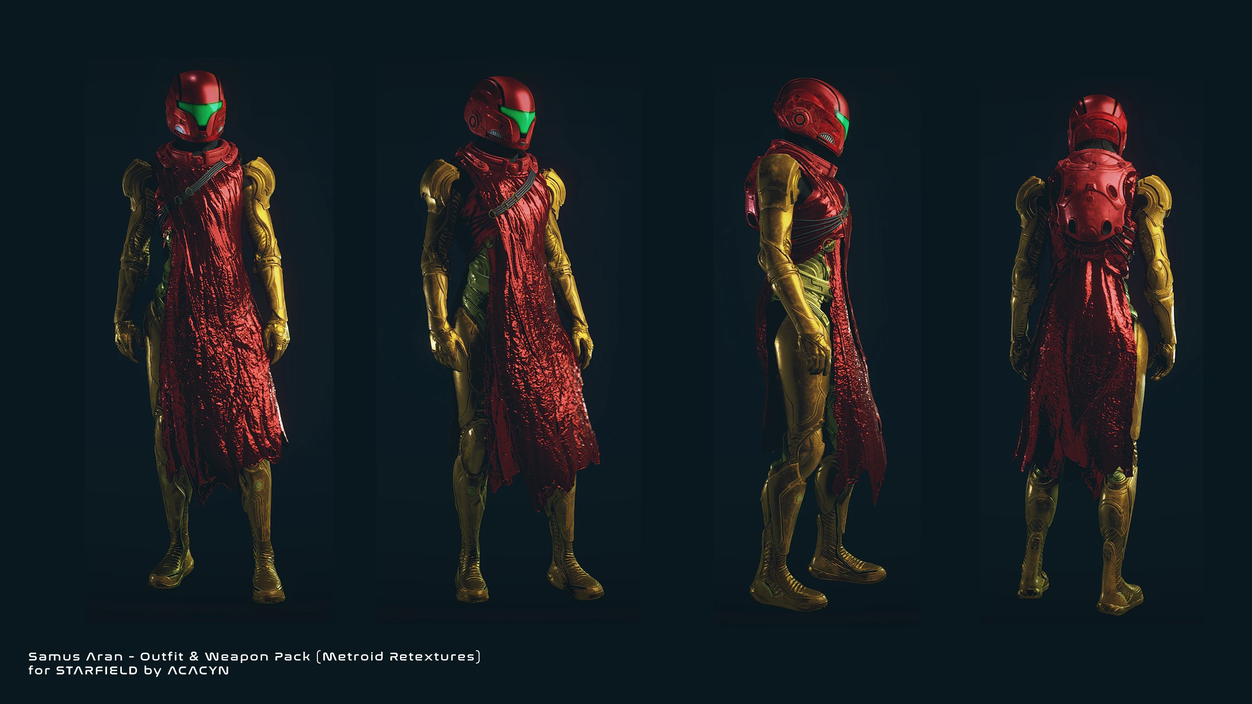 Samus Aran Outfits and Weapon Pack - Starfield Mods