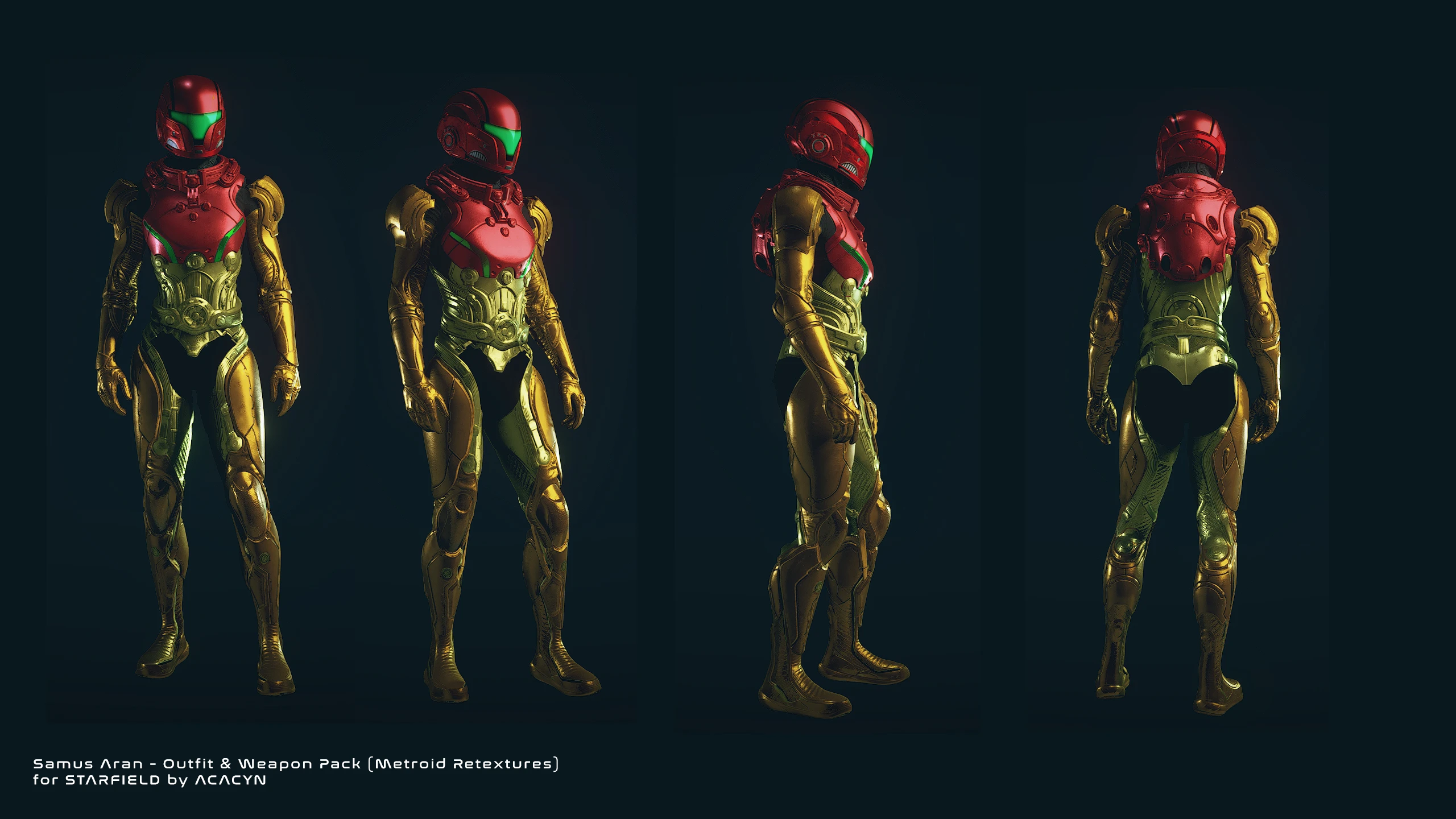 Samus Aran Outfits and Weapon Pack - Starfield Mods