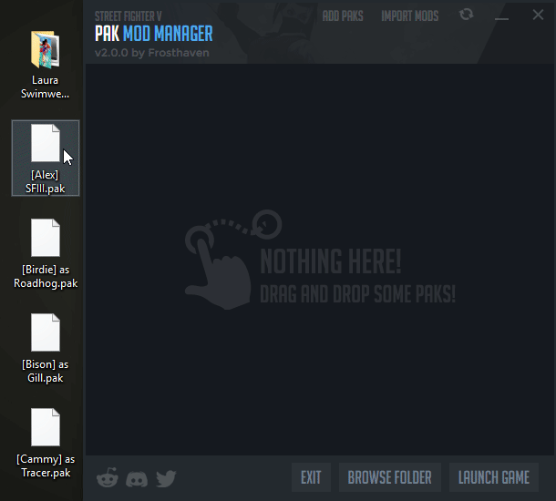SFV Pak Mod Manager 2.2.11 Download - uModder Game Mod Community